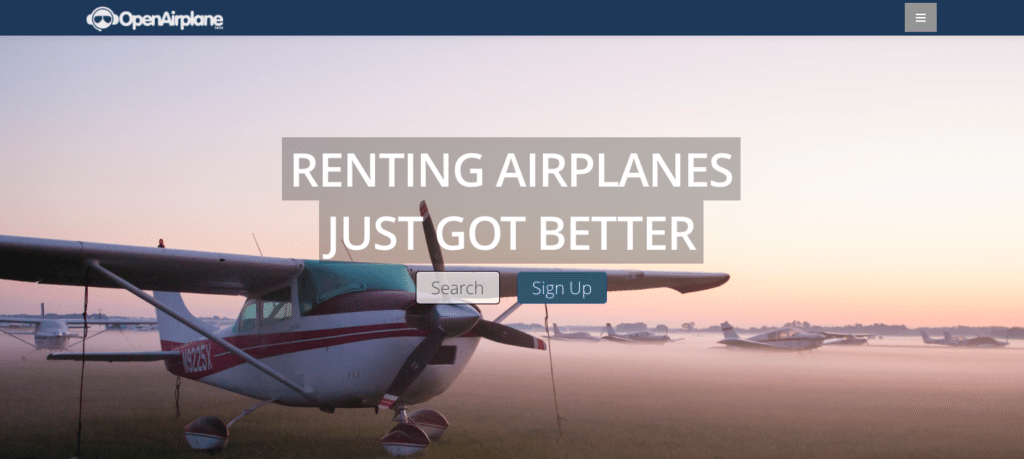 'Making Renting An Airplane As Easy As Renting A Car," OpenAirplane Is ...