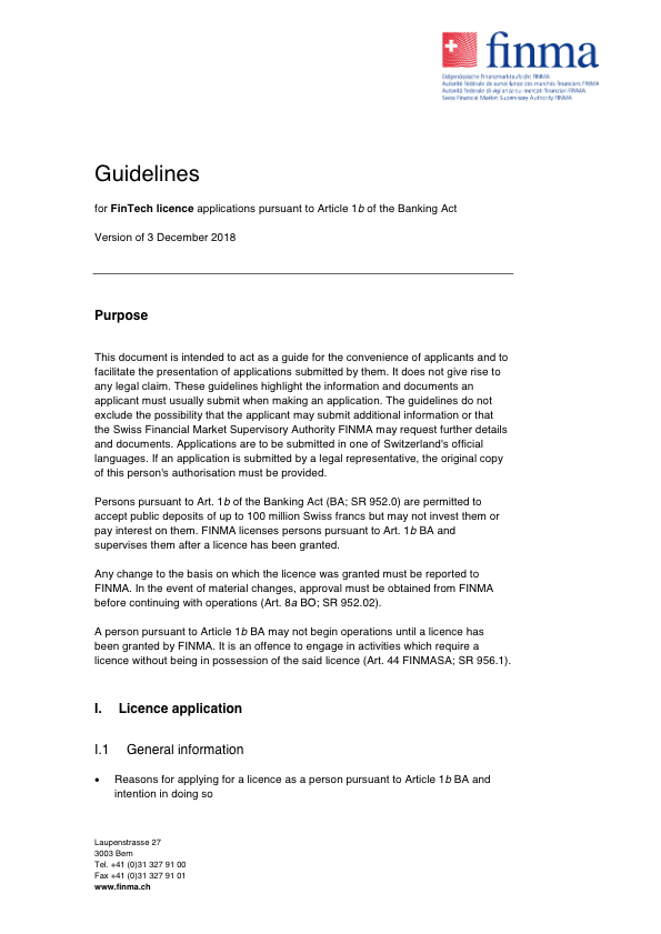 Swiss Financial Market Supervisory Authority Issues Guidelines On ...