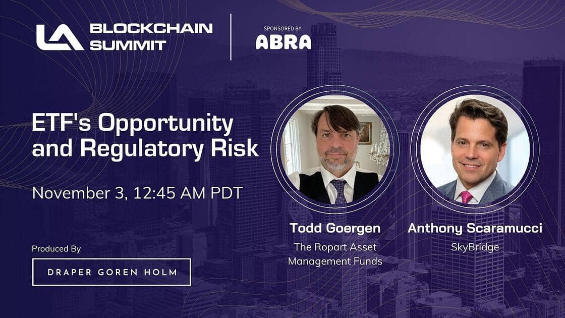 "ETFs Opportunity And Regulatory Risk" Anthony Scaramucci And Todd ...