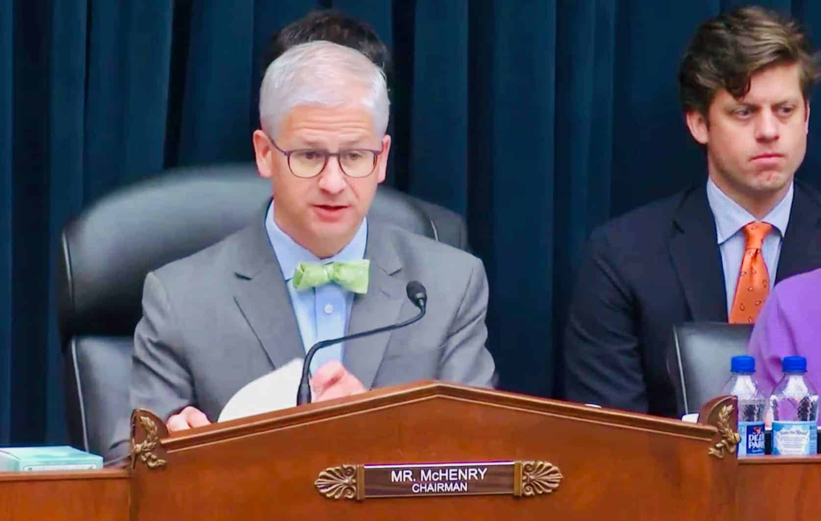 Congressman Patrick McHenry Comments On Markup Meeting, Legislation ...